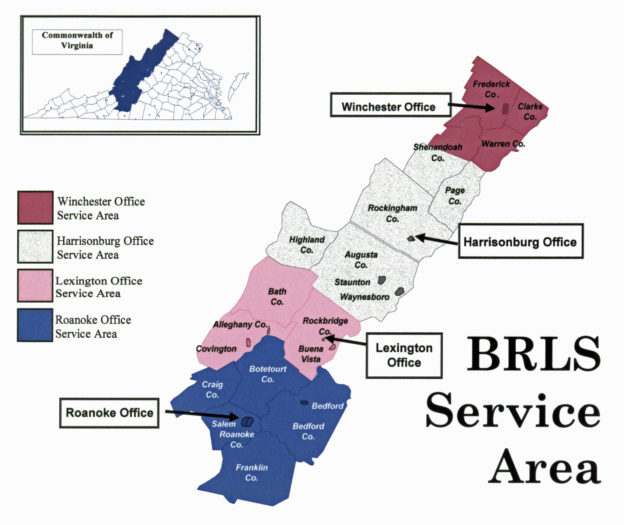 BRLS Service Area | Blue Ridge Legal Services